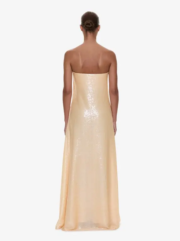 Christopher Esber Opaline Sequin Strapless Gown