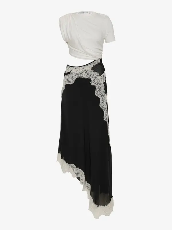 Christopher Esber Verve Twisted Tee Dress - Black White