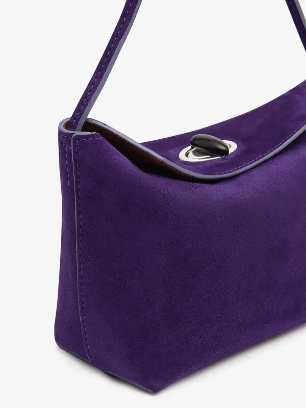Christopher Esber Turnlock Suede Mini Bag - Iris