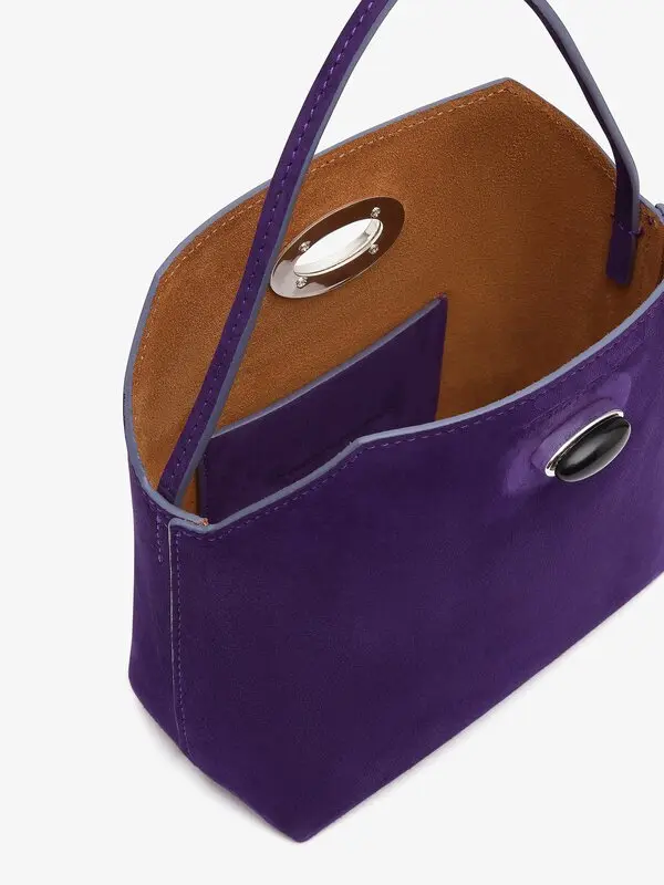 Christopher Esber Turnlock Suede Mini Bag - Iris