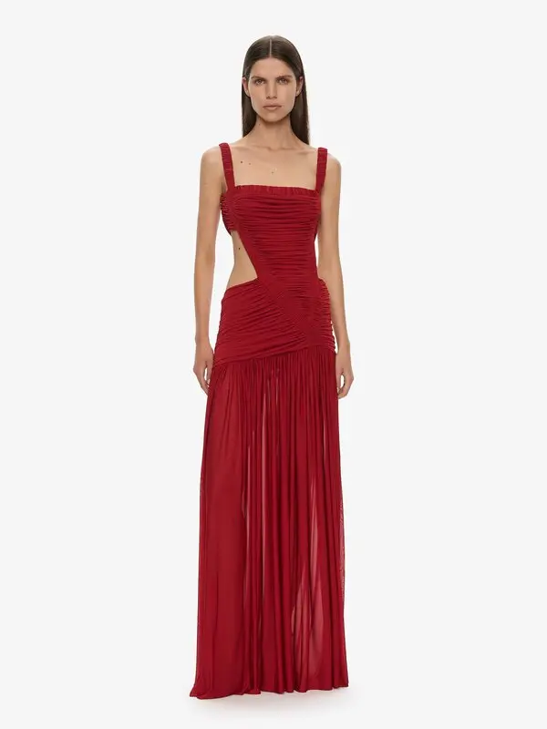 Christopher Esber Orion Separation Gown - Cranberry