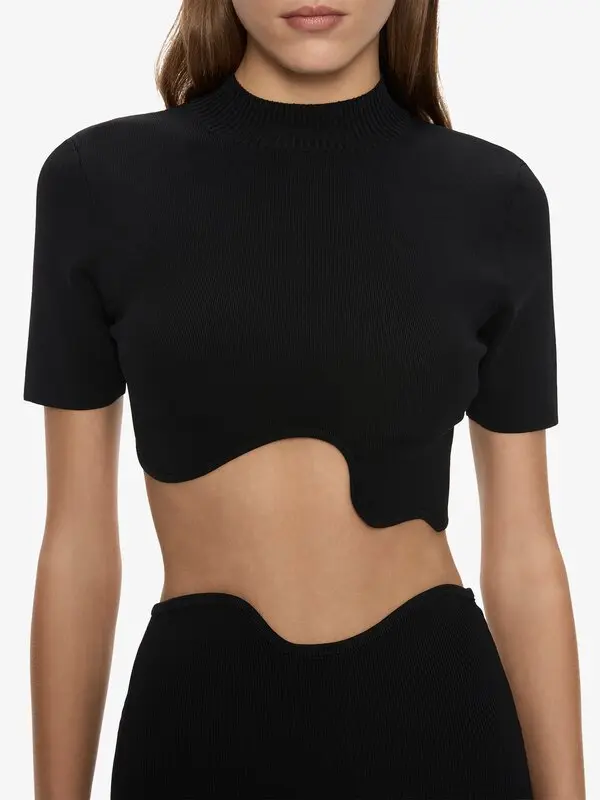 Christopher Esber Maparadita Pleated Full Length Column Skirt - Black