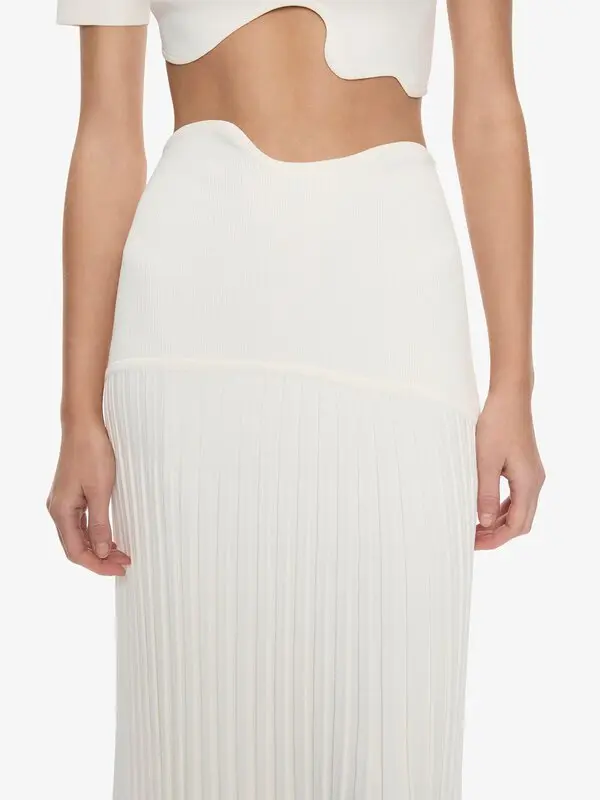 Christopher Esber Maparadita Pleated Skirt - White