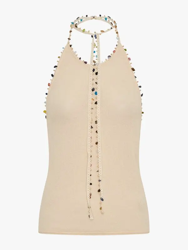 Christopher Esber Beach Quartz Halter Tank - Bone
