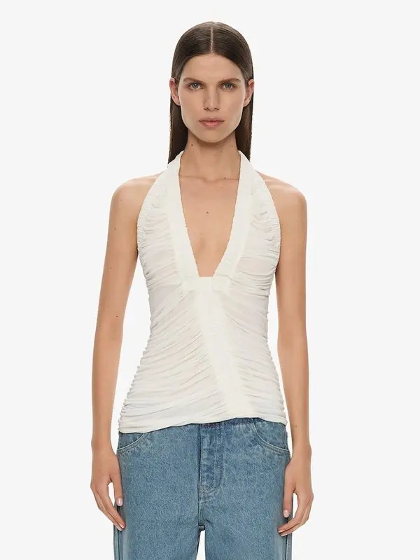 Christopher Esber Orion Halter Top - White