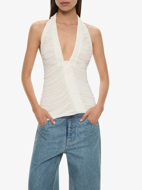 Christopher Esber Orion Halter Top - White