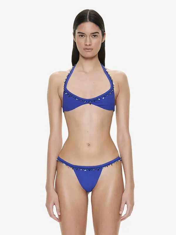 Christopher Esber Beach Quartz Minuscule Bikini Top - Indigo
