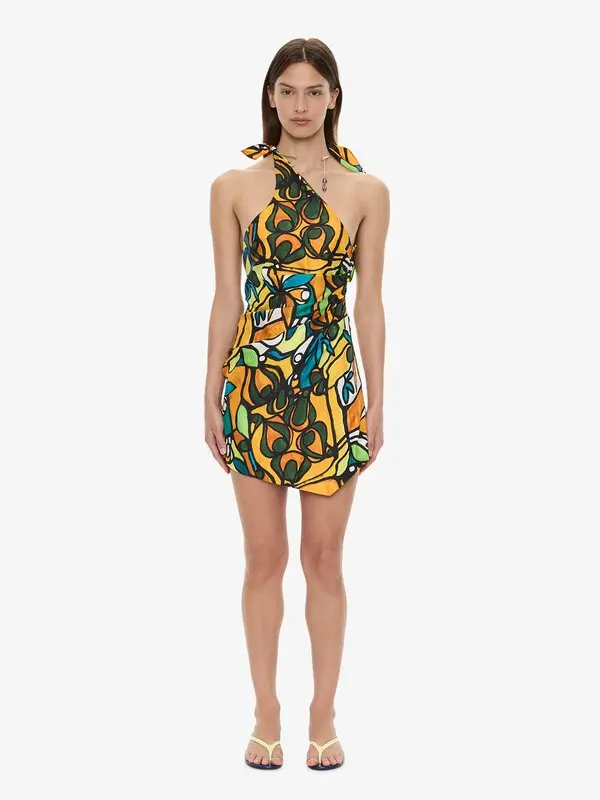 Christopher Esber Tropic Nouveau Scarf Mini Dress