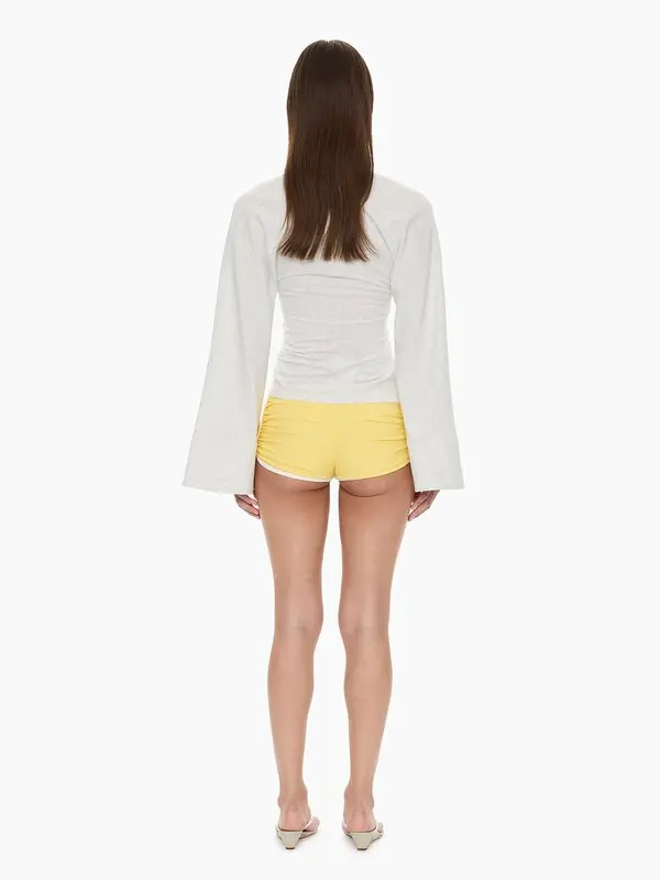 Christopher Esber Ruched Long Sleeve Top With Sculpted Wire Detail