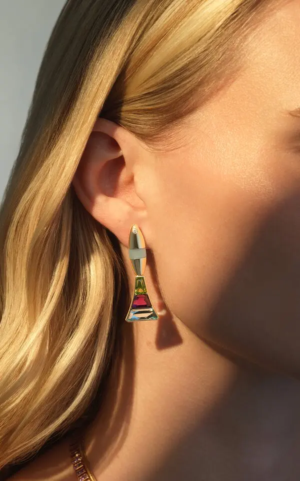 EMILY P. WHEELER 18k Yellow Gold Dangle Earrings With Gemstones