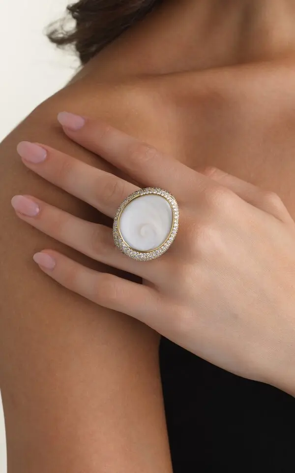 EMILY P. WHEELER 18k Yellow Gold Spiral Shell Ring