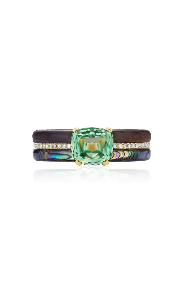 EMILY P. WHEELER 18k Yellow Gold Gemstone Ring - Green
