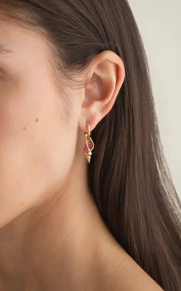 EMILY P. WHEELER 18k Yellow Gold Shell Drop Earrings, Malibu
