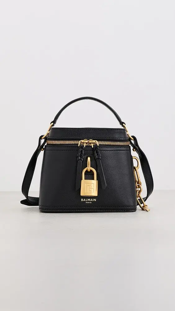 Balmain Pulse Buffalo Leather Vanity Bag