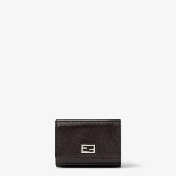 Fendi Mini Tube Trifold Wallet - Black