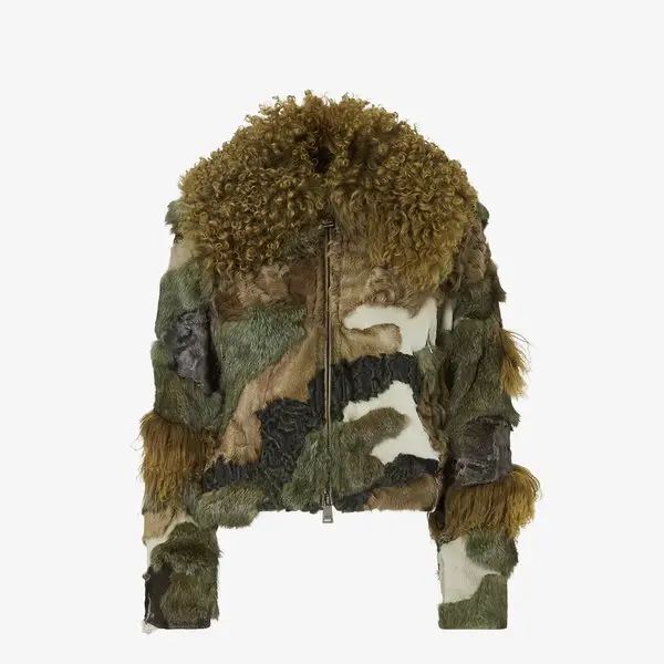 Fendi Shearling And Swakara Blouson - Green