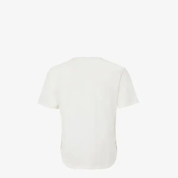 Fendi Short-sleeved V-neck T-shirt With Ti Amo Graphics