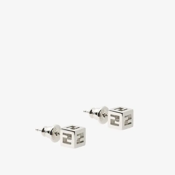 Fendi Faces Earrings - Silver