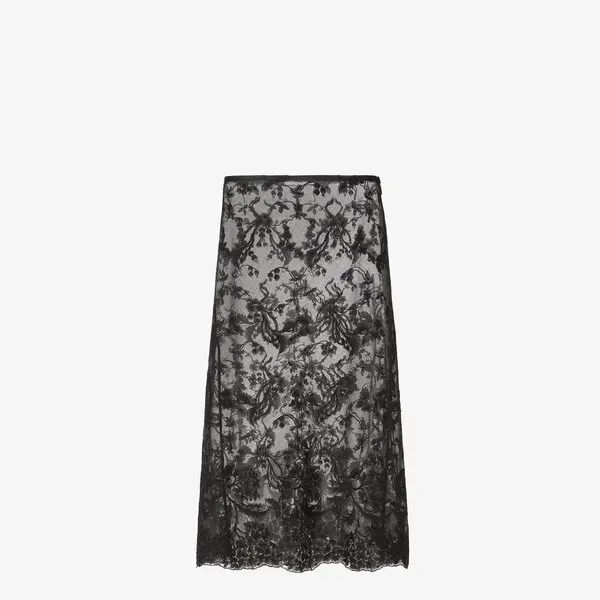 Fendi Midi Skirt - Black