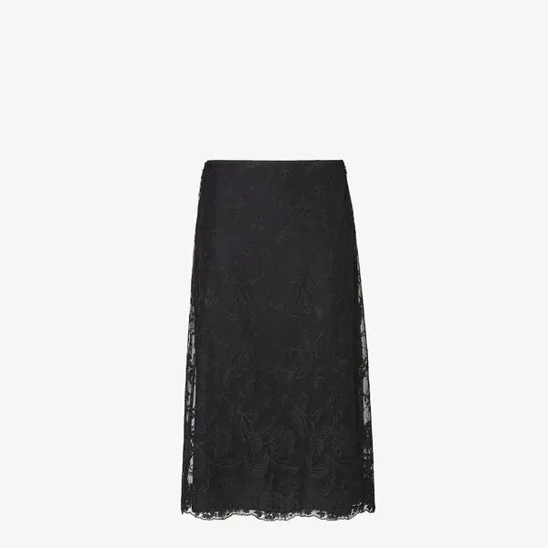 Fendi Peonia Lace Midi Skirt