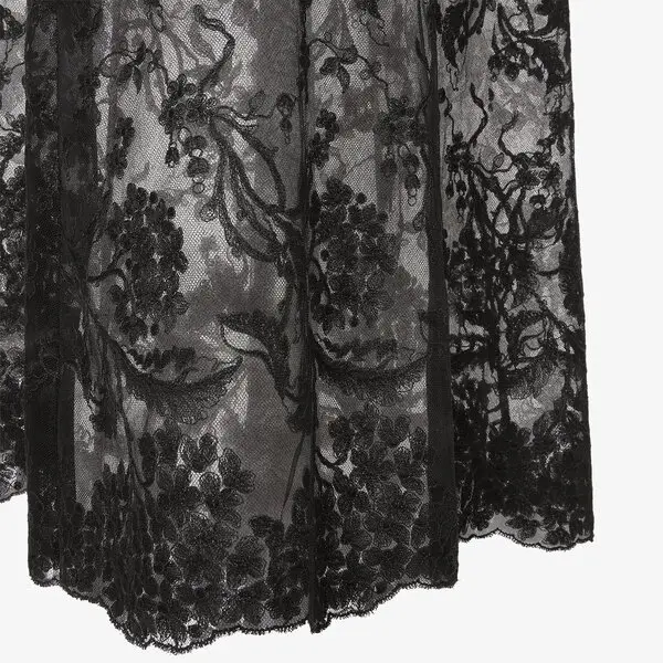 Fendi Peonia Lace Midi Skirt