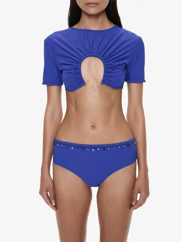 Christopher Esber U-prong Cropped Tee - Indigo