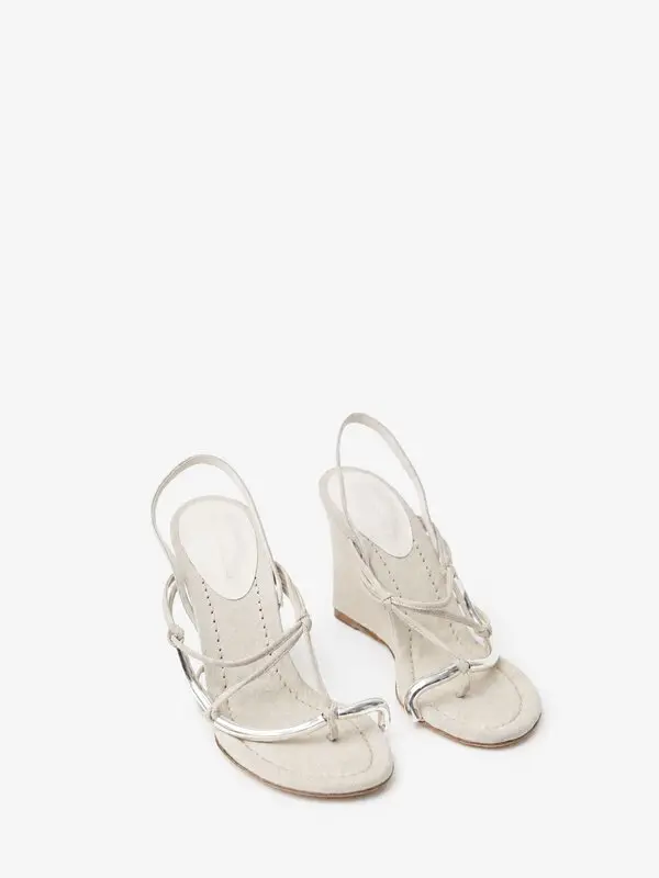 Christopher Esber Molten Wedge Sandals - Natural