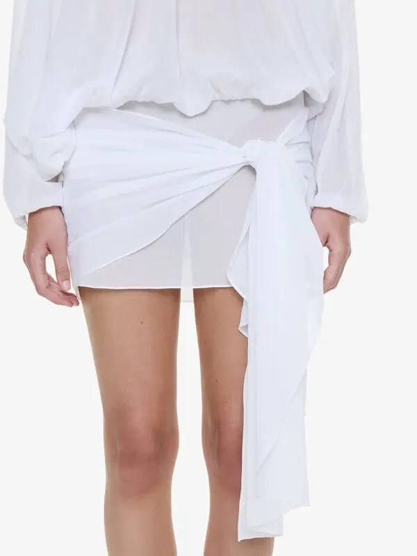 Christopher Esber Porto Tie Long Sleeve Mini Dress