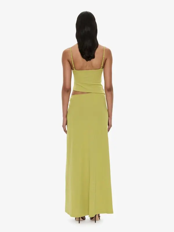 Christopher Esber Orbit Ruched Disconnect Cascade Dress