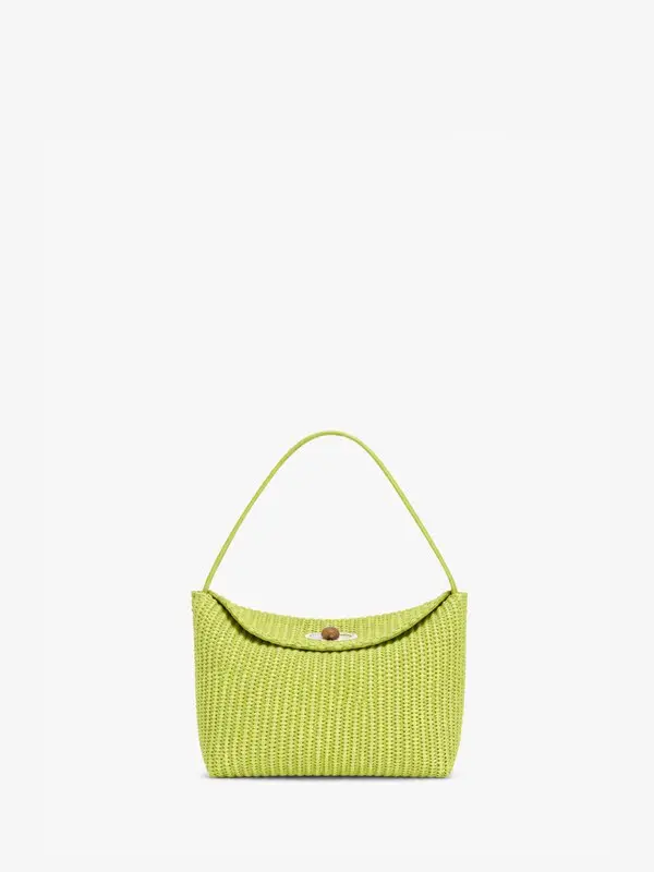 Christopher Esber Turnlock Raffia Mini Bag - Verde