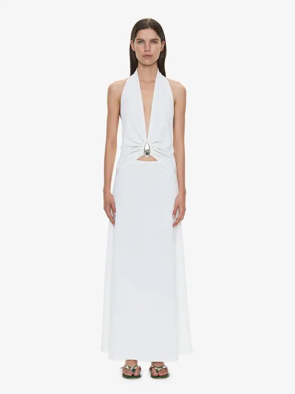 Christopher Esber Crystal Pendant Tank Dress - White