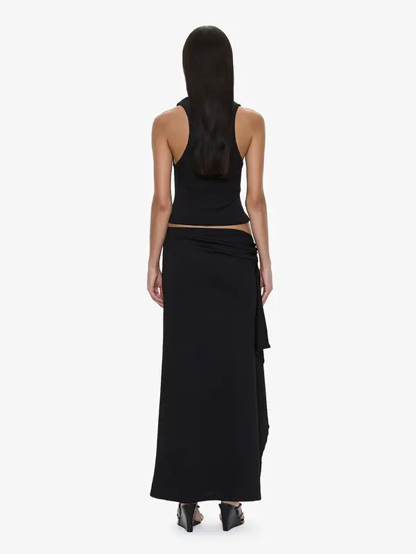 Christopher Esber Crystal Pendant Halter Tank - Black