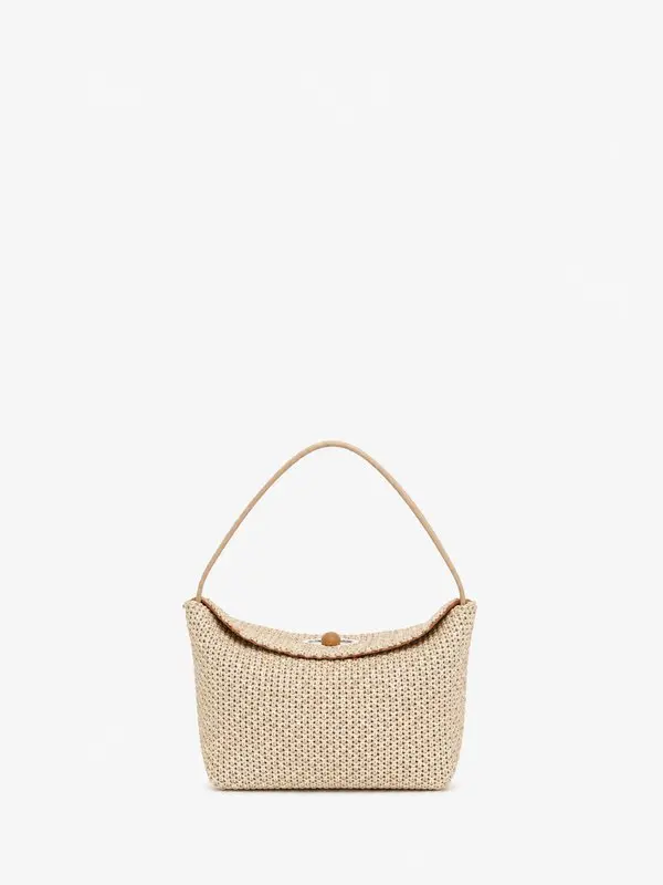 Christopher Esber Turnlock Raffia Mini Bag - Natural