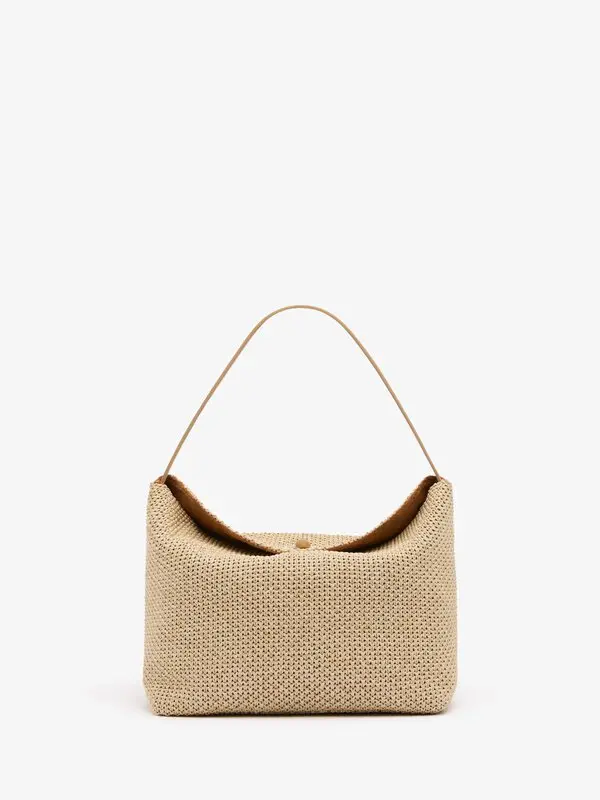 Christopher Esber Turnlock Raffia Hobo Bag - Natural