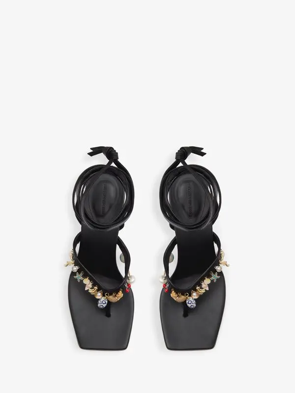 Christopher Esber Memento Charm Flip Flop Heel - Black