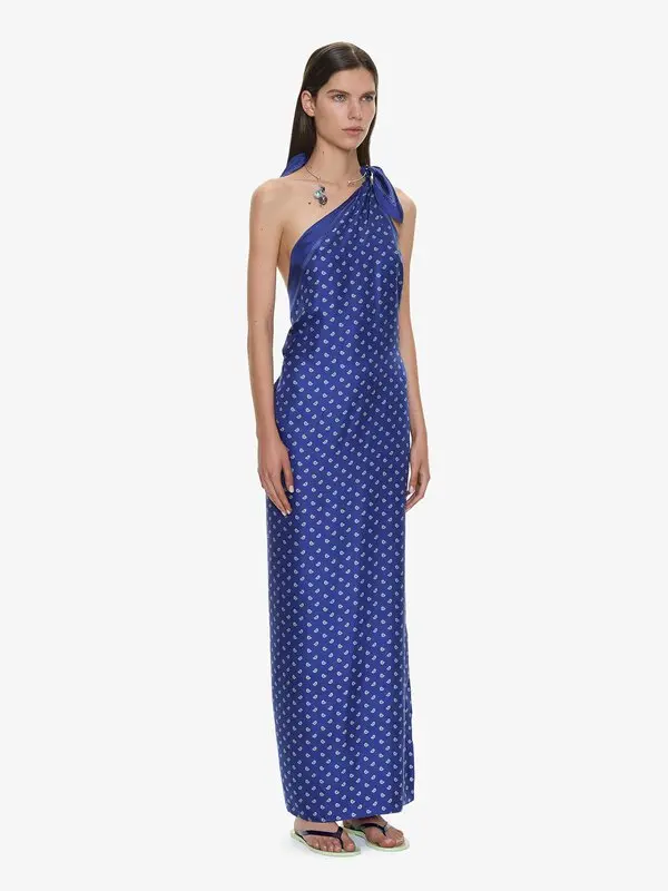 Christopher Esber One-shoulder Bandana Scarf Tie Dress
