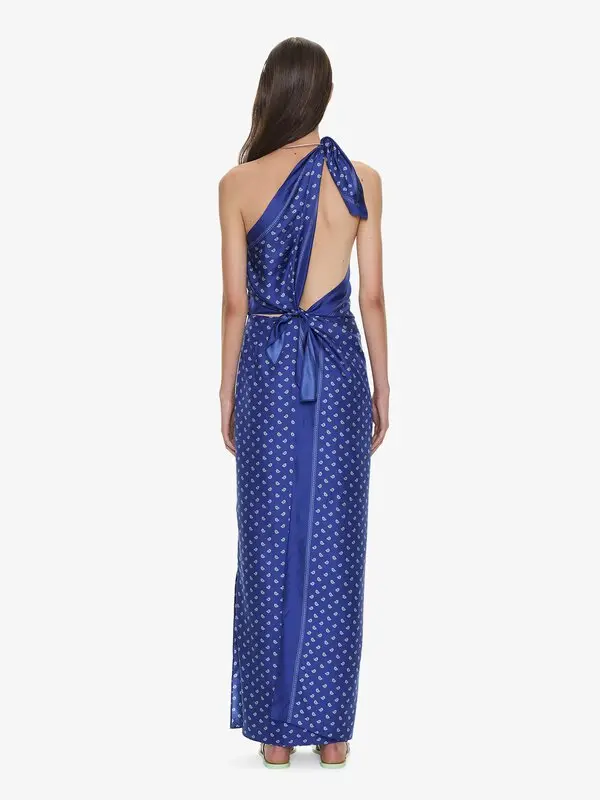 Christopher Esber One-shoulder Bandana Scarf Tie Dress