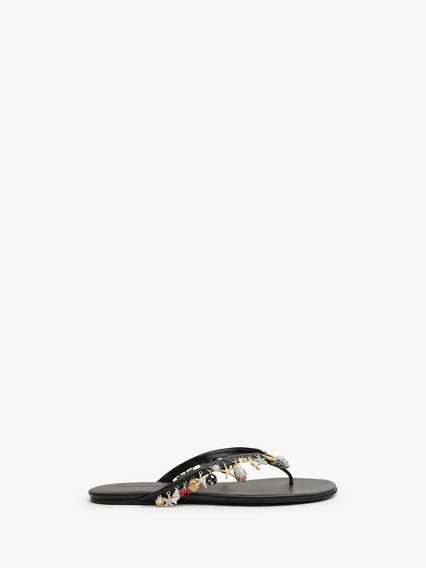 Christopher Esber Memento Charm Flip Flop - Black