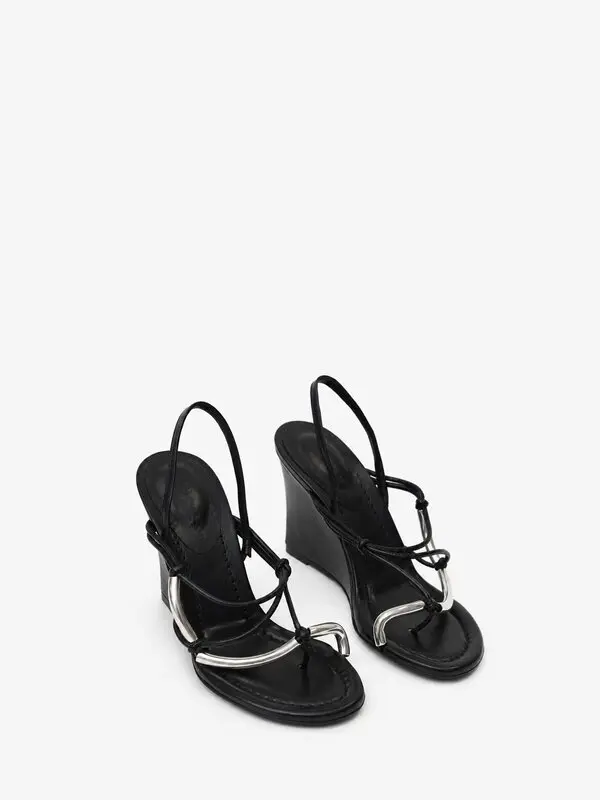 Christopher Esber Molten Wedge Sandals - Black