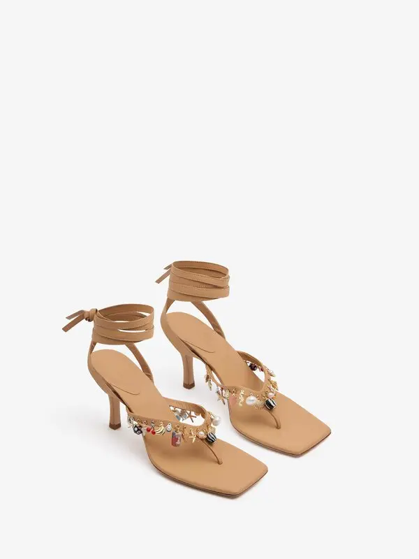 Christopher Esber Memento Charm Flip Flop Heel - Amber