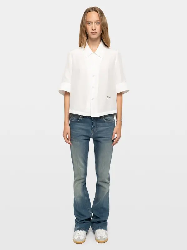 Zadig&Voltaire Telmy Silk Shirt With Bow Detail Cuffs