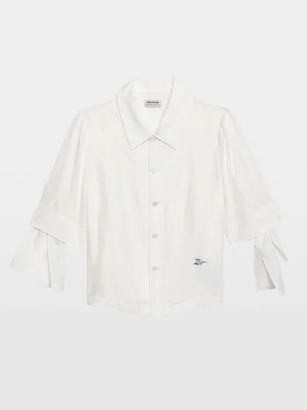 Zadig&Voltaire Telmy Silk Shirt With Bow Detail Cuffs - Judo