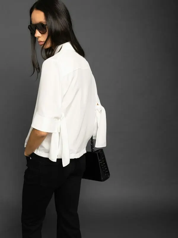 Zadig&Voltaire Telmy Silk Shirt With Bow Detail Cuffs - Judo