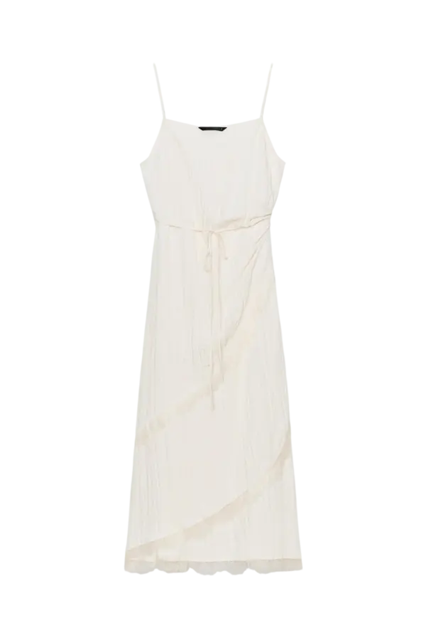 Zara Lace Trim Midi Slip Dress