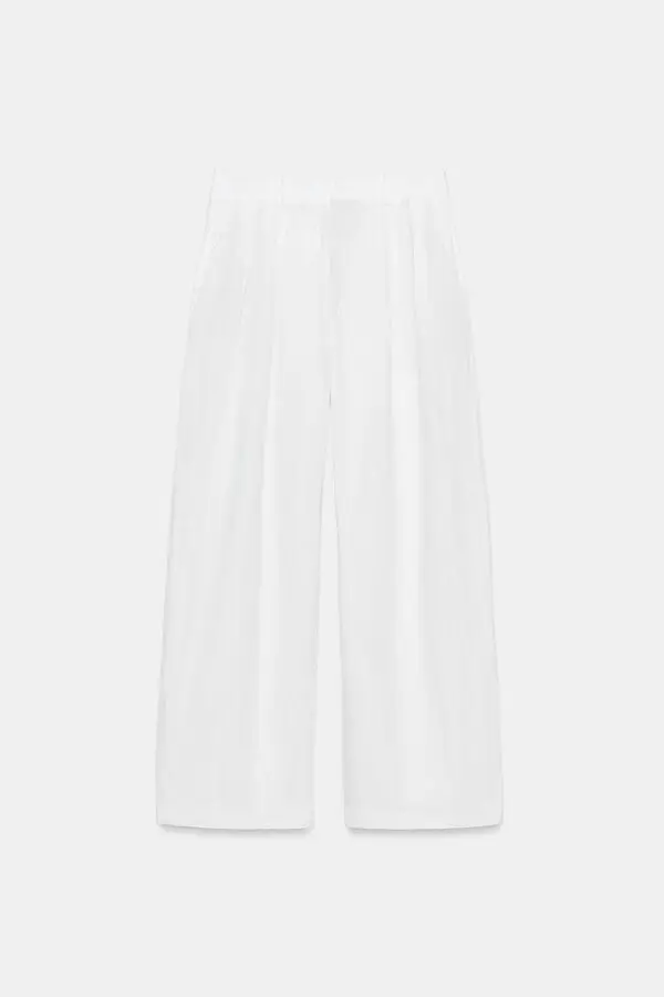 Zara Linen Pleated Pants