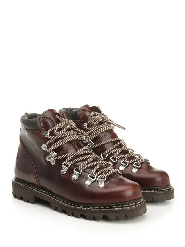 Paraboot Avoriaz Leather Lace-up Boots - Gray