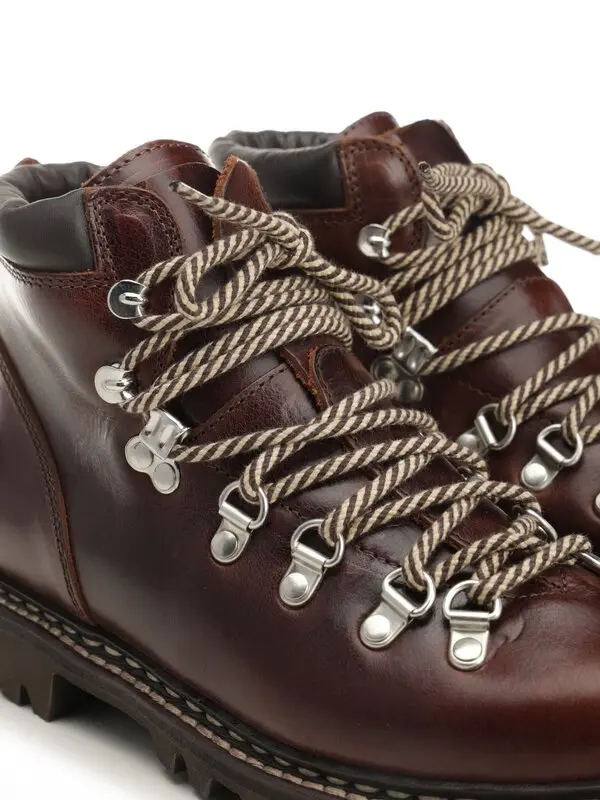 Paraboot Avoriaz Leather Lace-up Boots - Gray