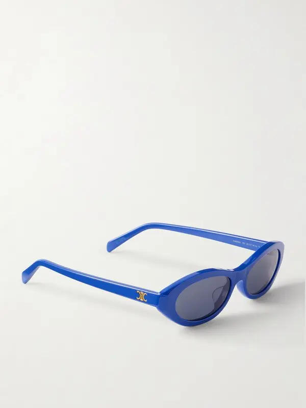 Celine Triomphe Mini Oval-frame Sunglasses