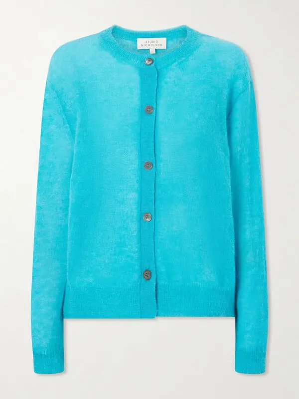 Studio Nicholson Callen Knitted Cardigan - Blue