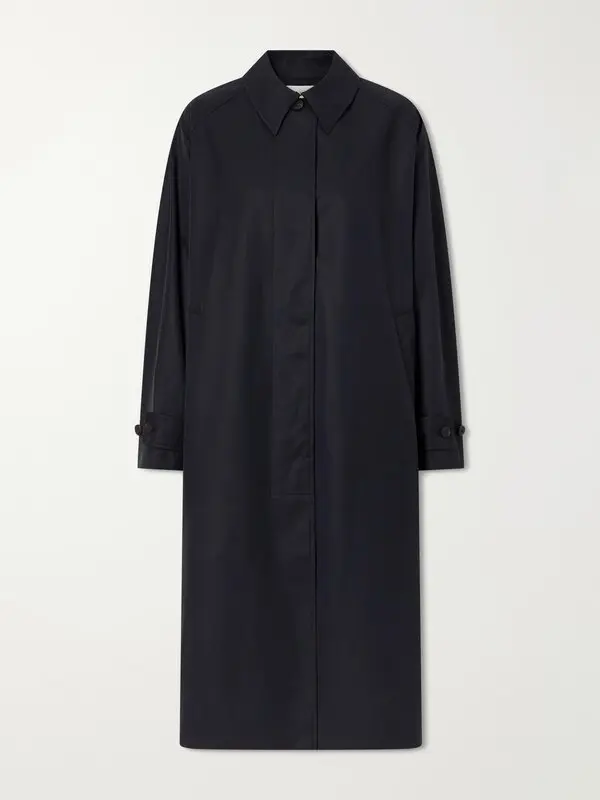 Studio Nicholson Holis Cotton-blend Trench Coat - Blue